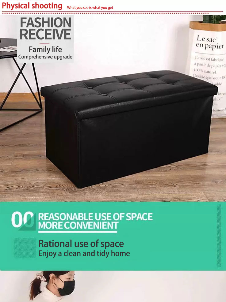 【Buy 1 get 1 free】sofa storage stool storage chair Light luxury style ...