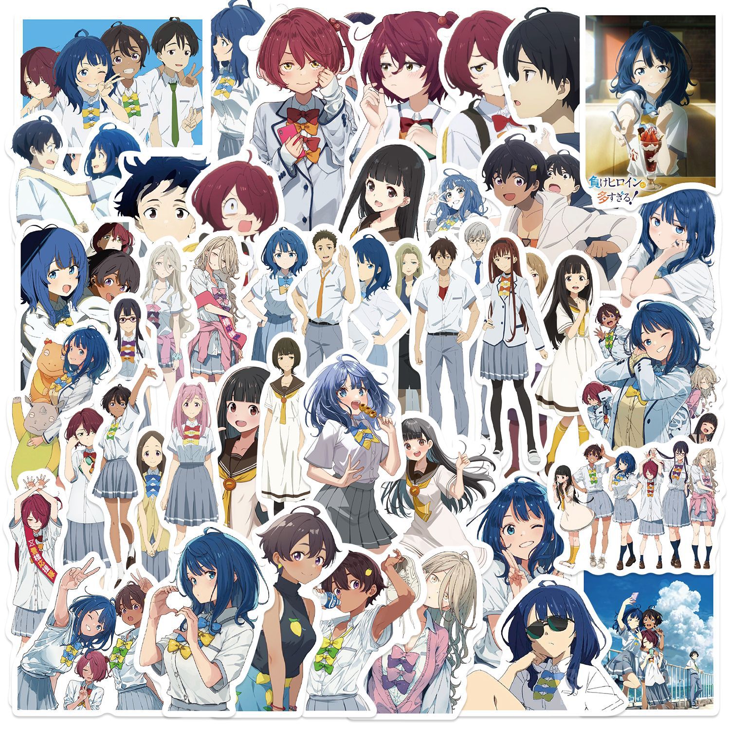 50pcs Makeine Too Many Losing Heroines Stickers Anime Anna Yanami ...