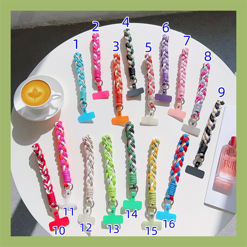 Mobile Phone Lanyard Wrist Short Rope Hand-Braided Rope Mobile Phone ...