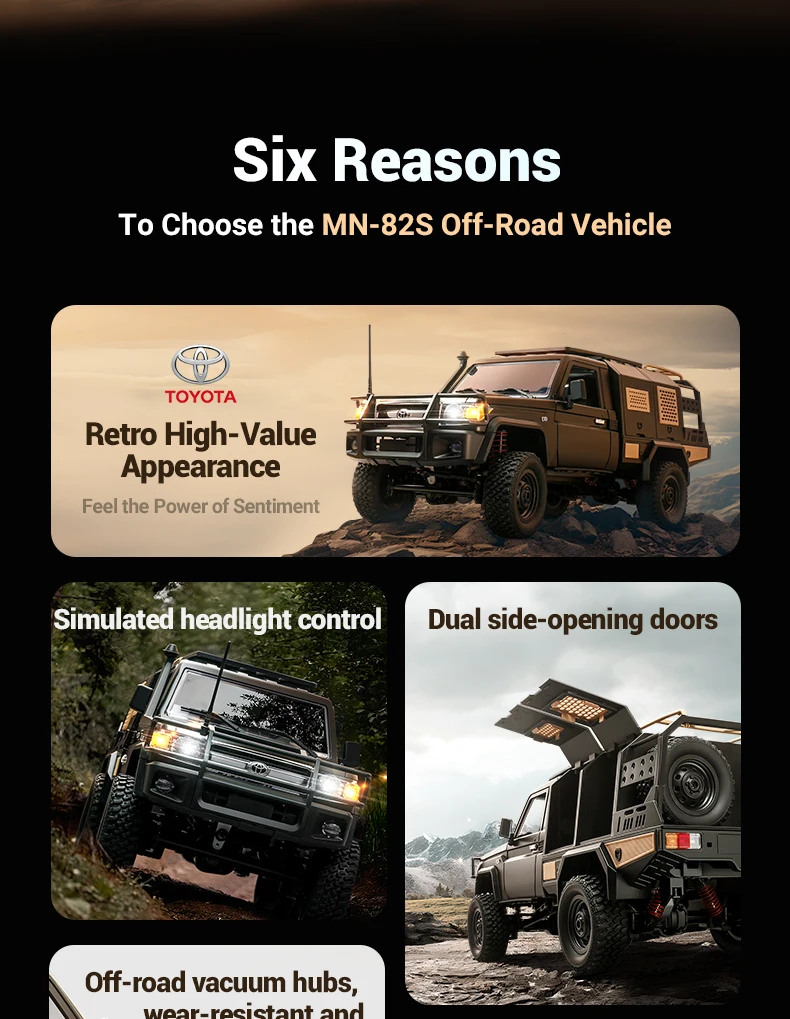 Ready stock MNRC 2.4G MN82 MN82 Pro MN82S 1:12 Supertourer Full Scale ...