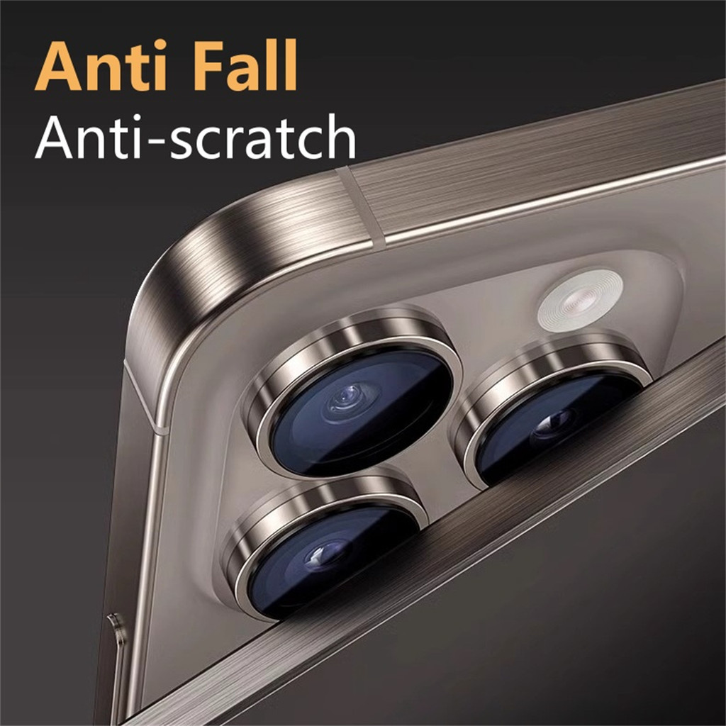 New Desert Titanium Color Metal Ring Camera Lens Protectors for IPhone ...