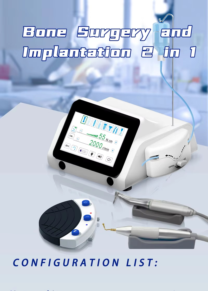 Dental implant system 2 in 1, implant motor and electric bone cutter ...