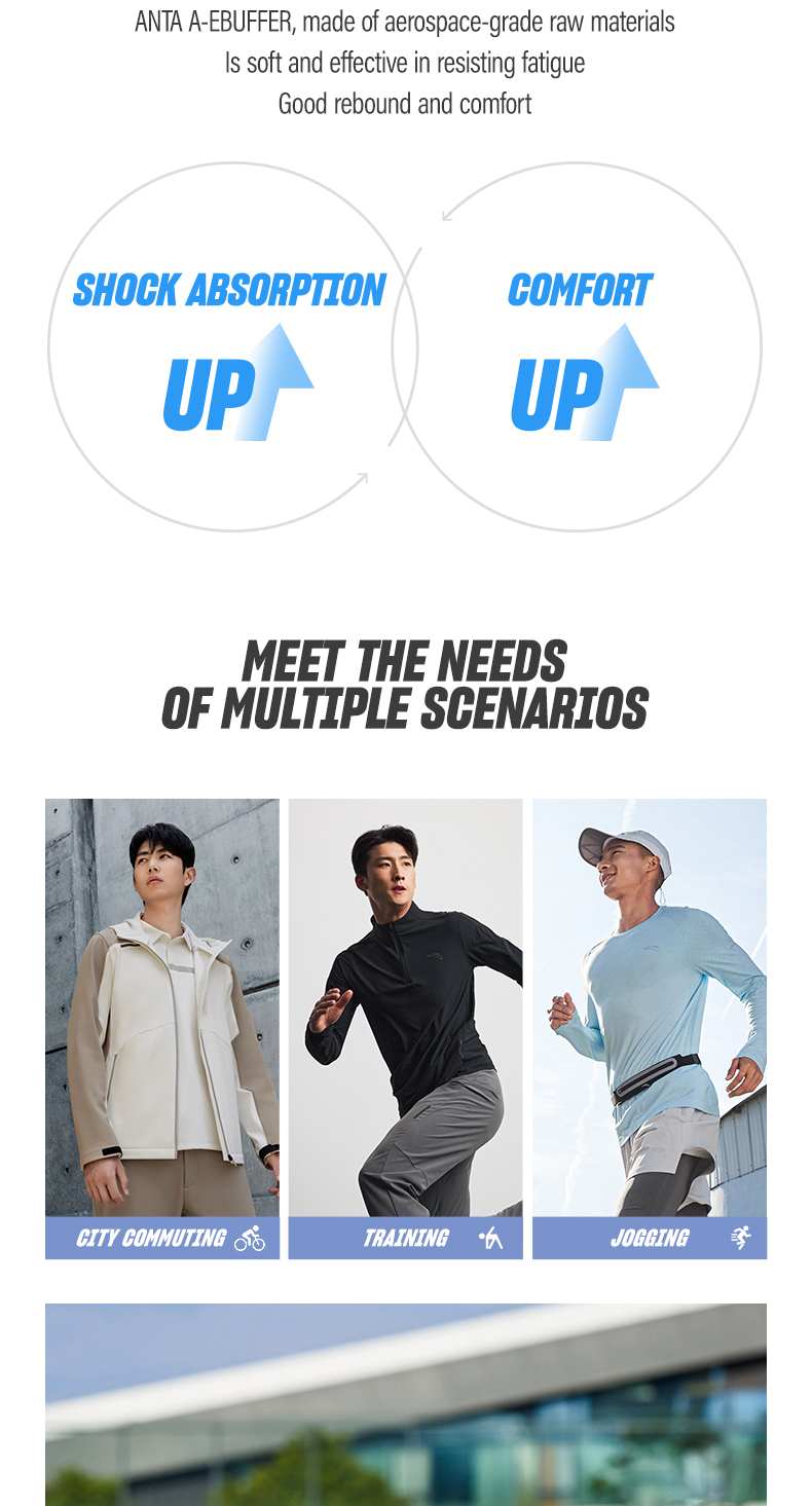 ANTA Men A-EBUFFER 9 Pro Training Shoes HABU Knob Fitness Running ...