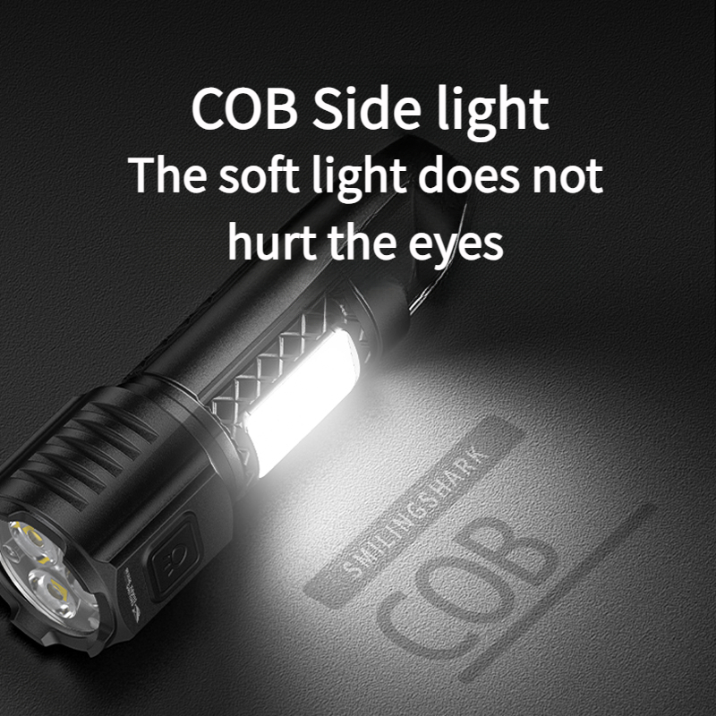 Smiling Shark SD5253 Mini Flashlight Led*3 Super Bright Flash Light ...