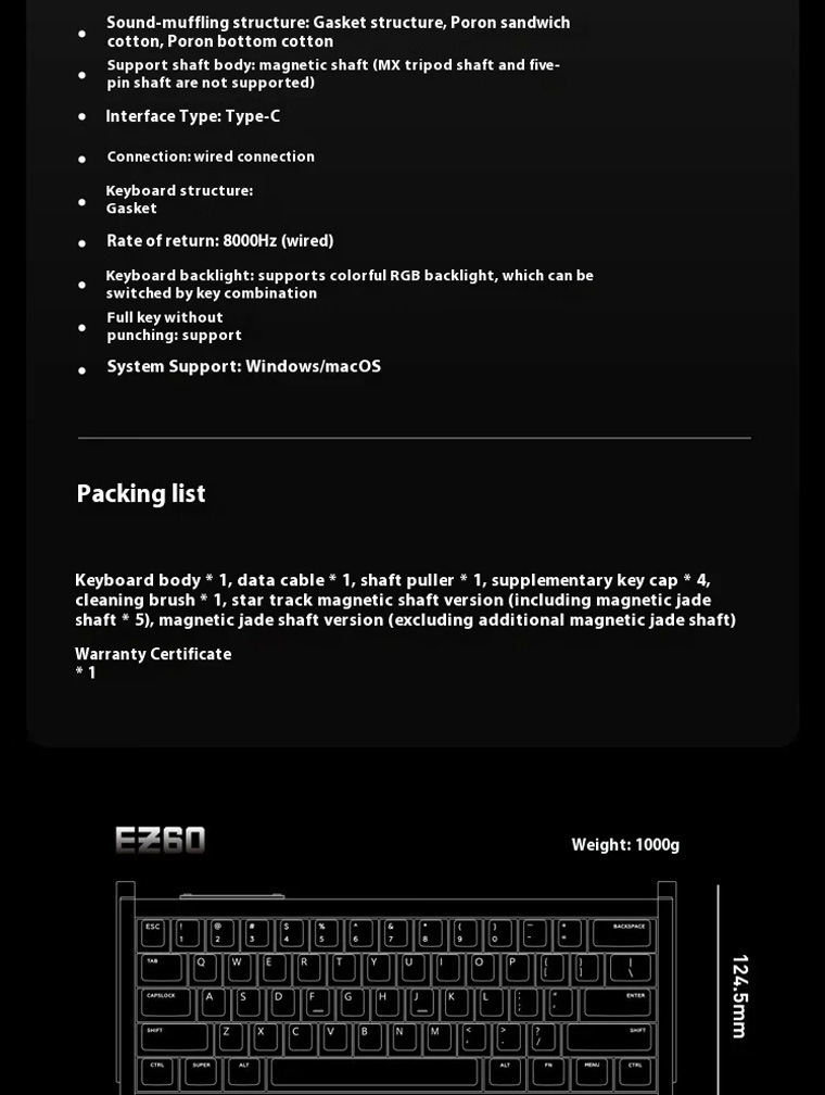 IQUNIX EZ60 EZ63 Flagship Esports Magnetic Switch Keyboard Aluminum ...