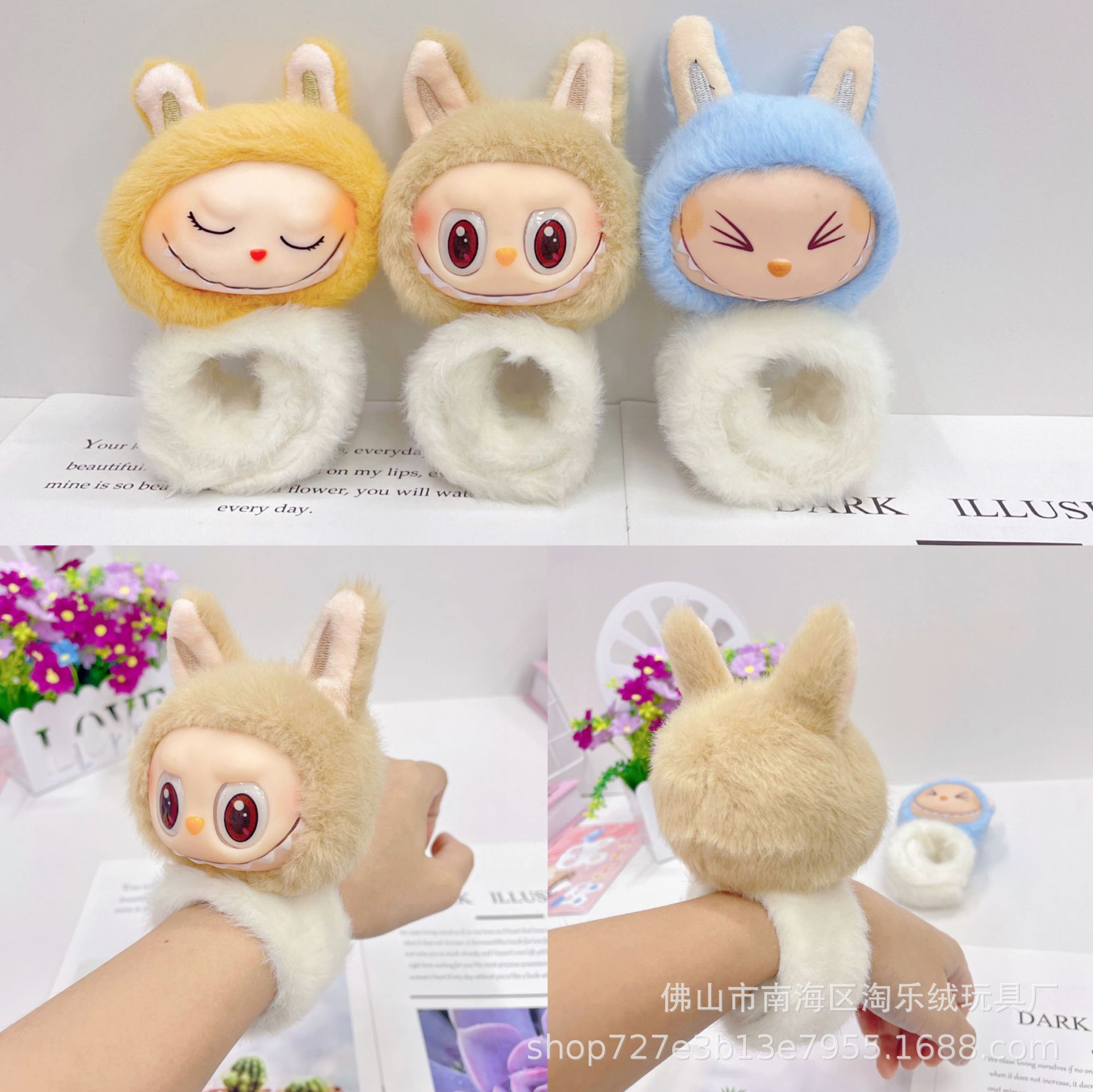 Cute LABUBU plush clapping circle children's bracelet plush toy LABUBU ...