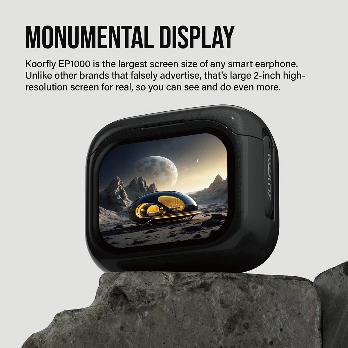 Koorfly EP1000 New TWS Wireless Bluetooth Earbuds EQ Sound Smart Touch Screen Earbuds with App ...