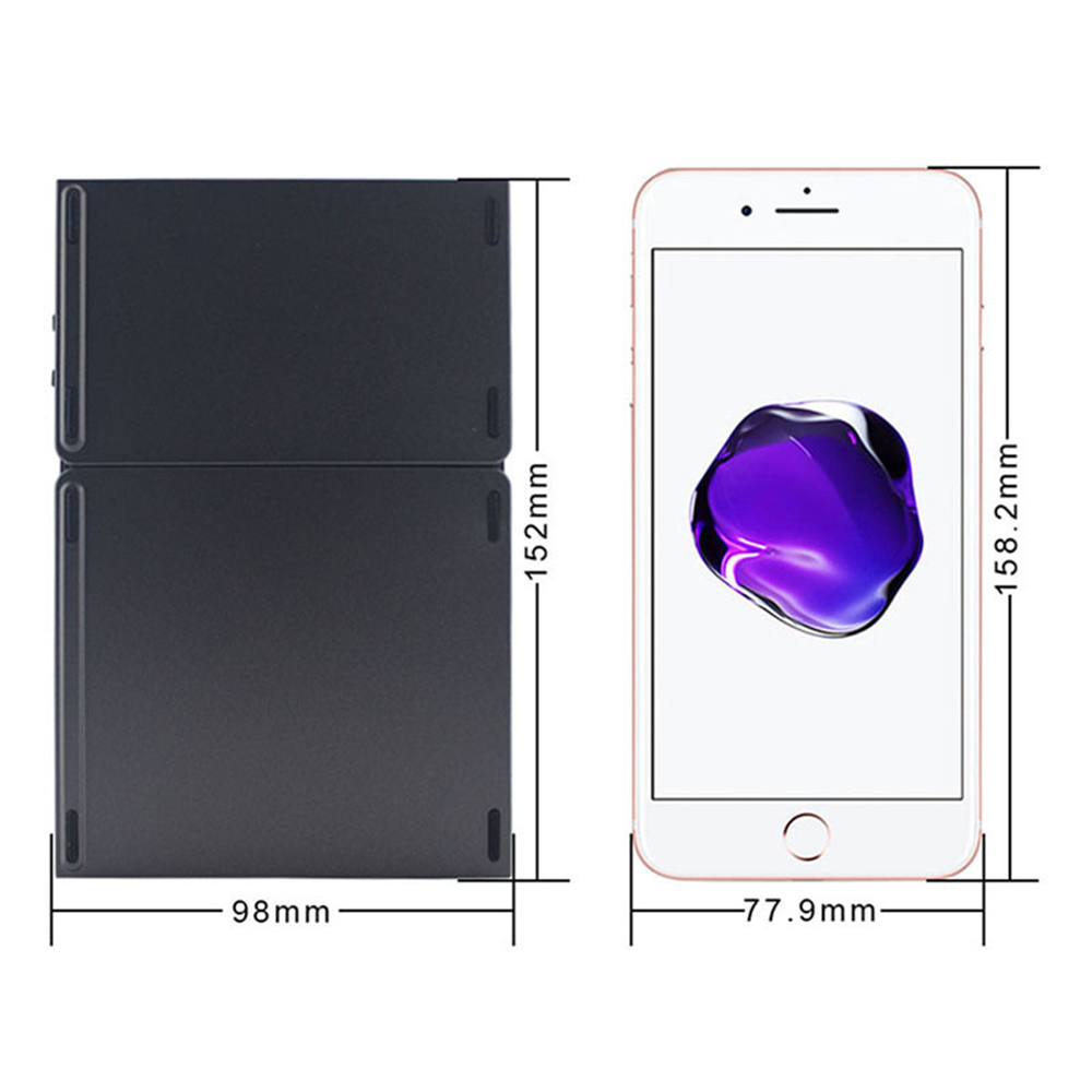 B033 Mini Wireless Keyboard With Touchpad BT Office Portable Magnetic Triple Folding Keyboard ...