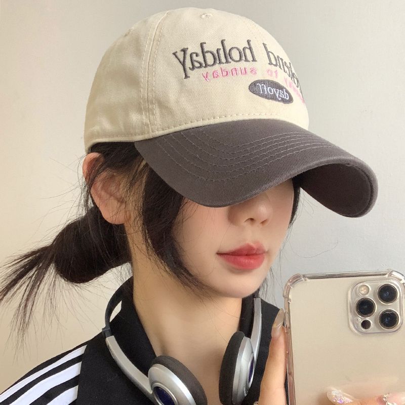 Malaking ulo baseball cap pambabae bagong malawak na hubog soft peaked ...