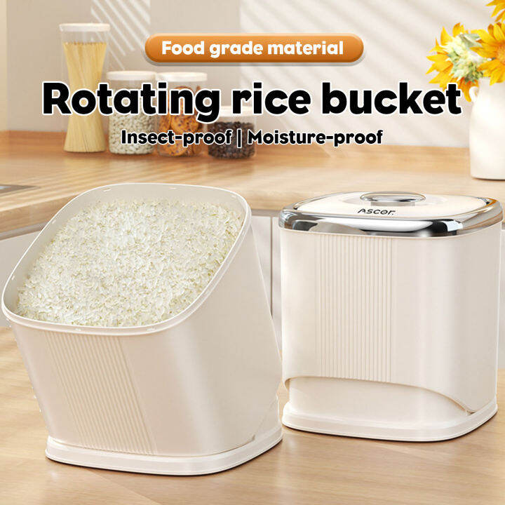 Rice Dispenser and Storage 6kg Food Storage Box Upgraded Insect-proof ...