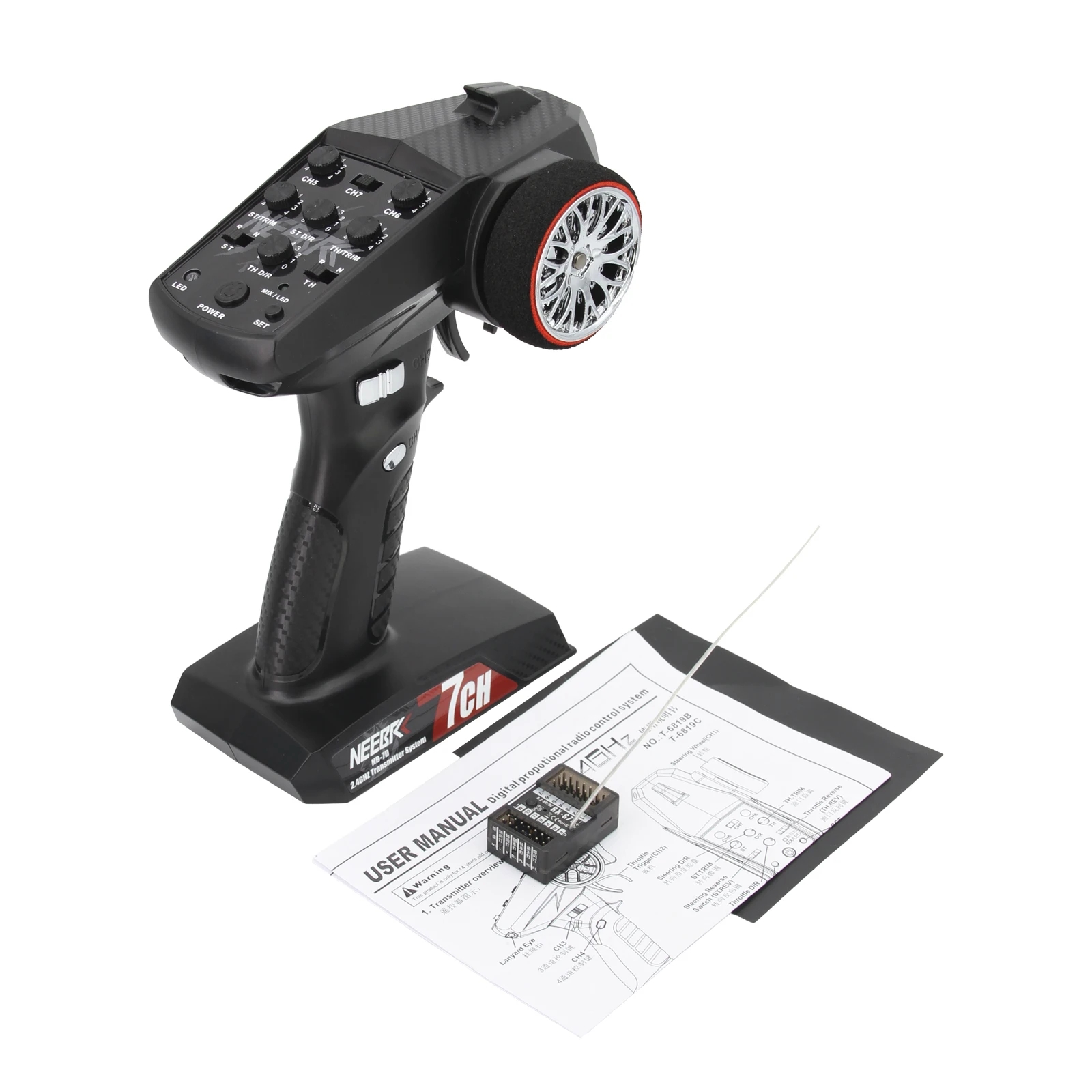 NEEBRC 7CH 2.4G NB-7D 7 Channel Remote Controller Transmitter With RX ...