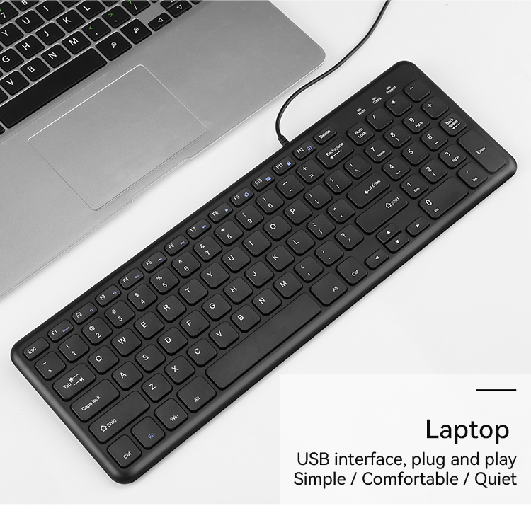 BOW USB Wired Keyboard HW156S-A Silent Simple Layout Practical Keyboard ...