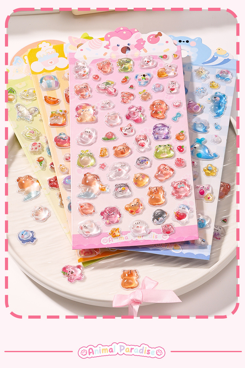 3D Crystal Embossed Relief Sticker for Mobile Phone Decoration Three ...