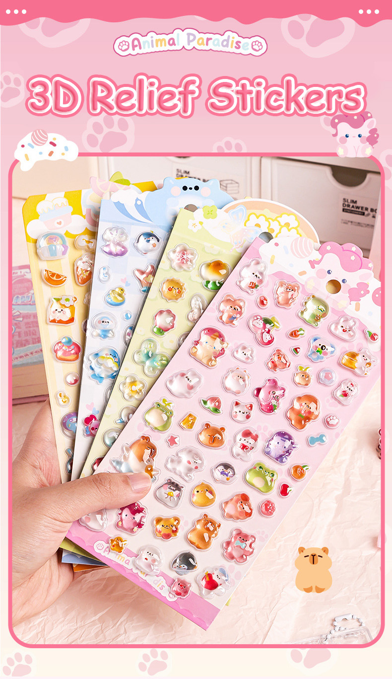 3D Crystal Embossed Relief Sticker for Mobile Phone Decoration Three ...