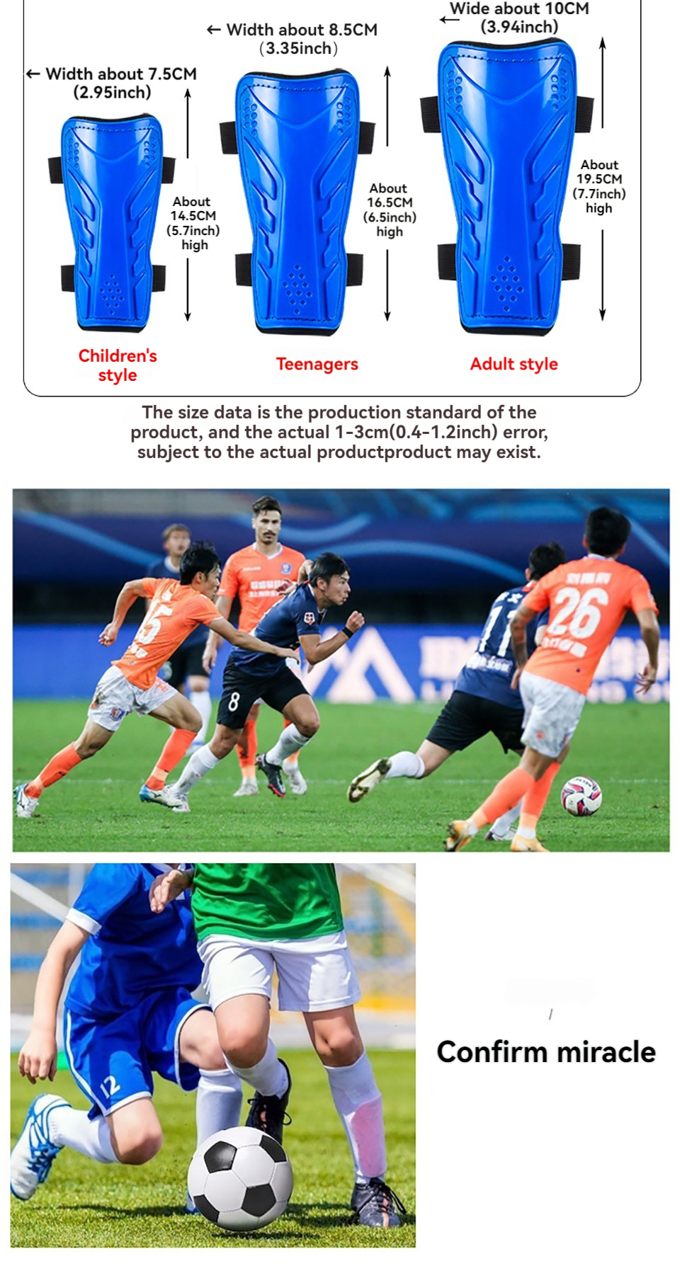 1Pair Football Strap Protection Gear Children Adult Sports Training ...