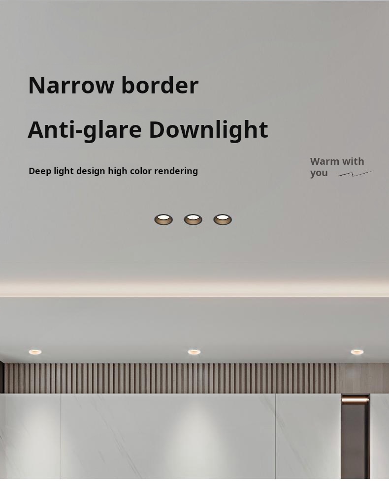 COD LED 3color downlight recessed panel lights living room without main ...