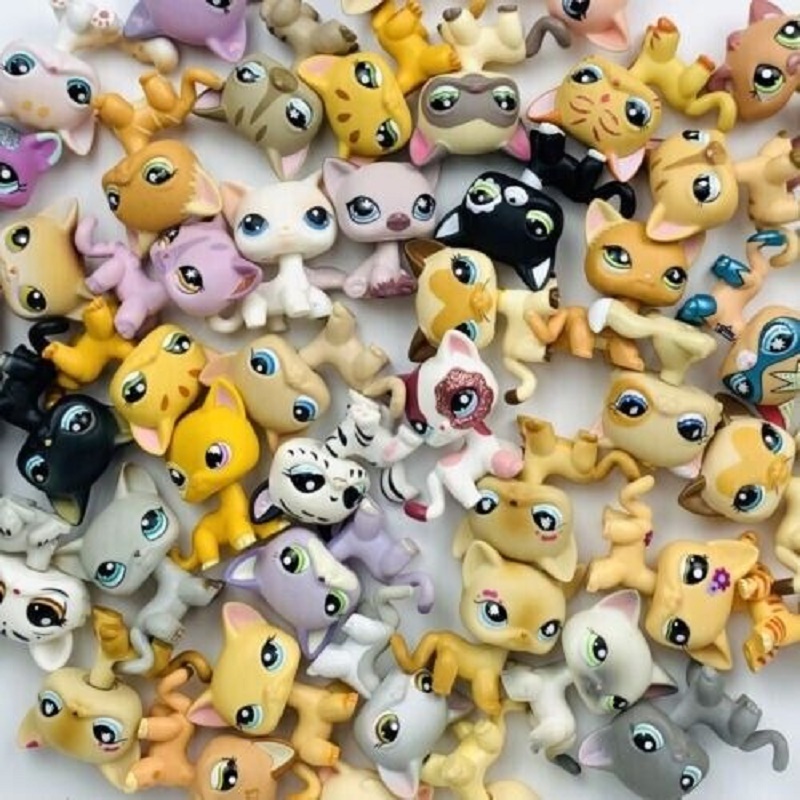 2Pcs/lot littlest pet shop toys lps toy rare kitty all random send from ...