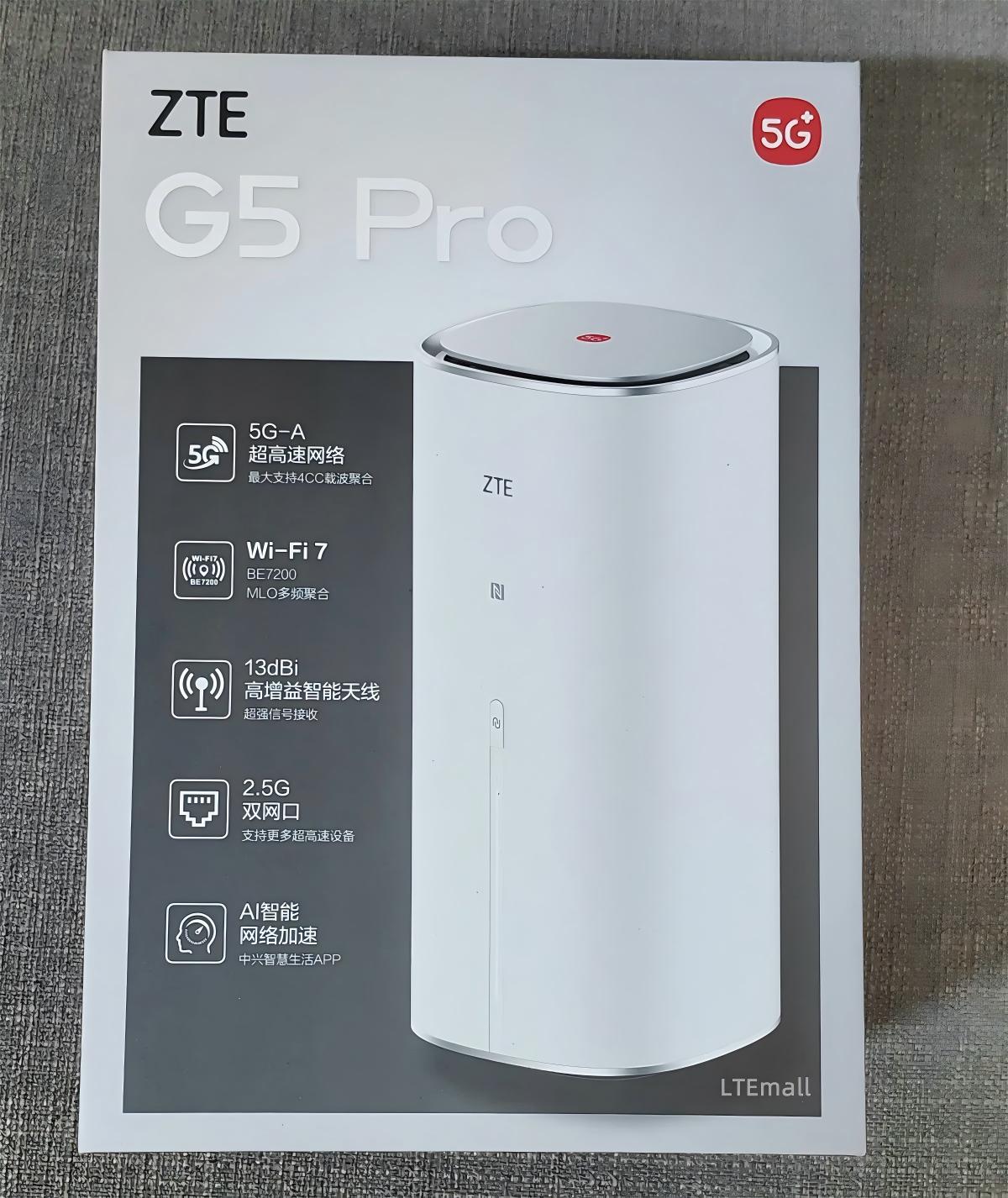 Zte G5 Pro MC8512 5G CPE Router AI 5G FWA WiFi 7 BE7200 | Shopee ...