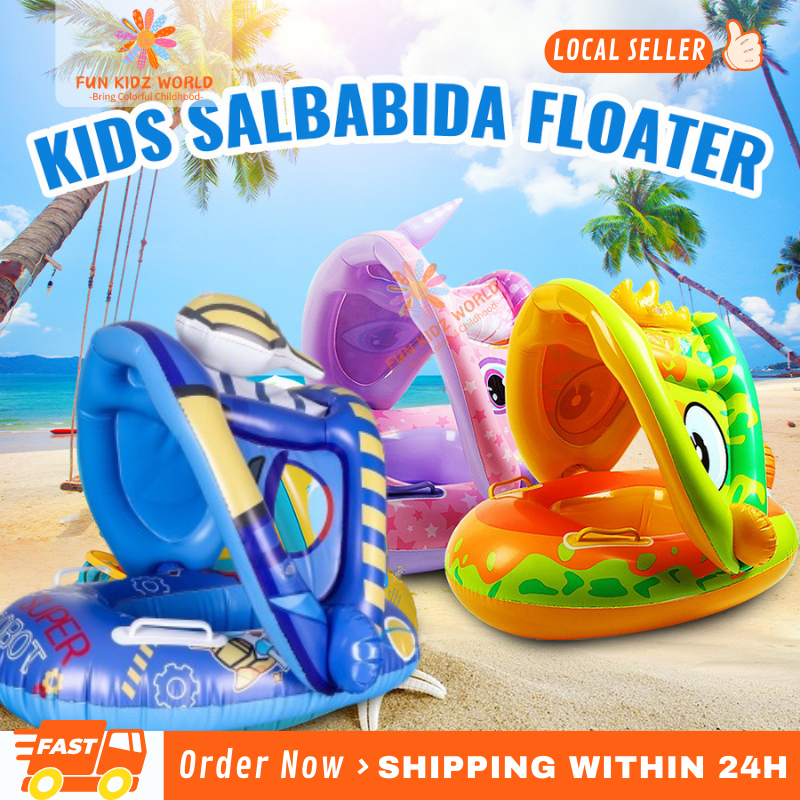 Kids Inflatable Salbabida Floaters Pink Unicorn Swimming Floater Green ...