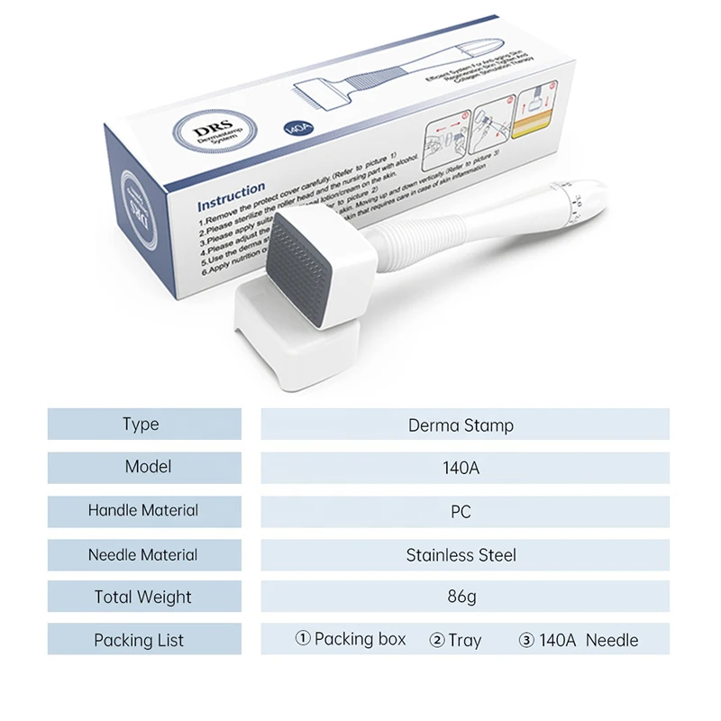 DRS 140A Derma Stamp Adjustable Needle Length Microneedle Real Needle ...