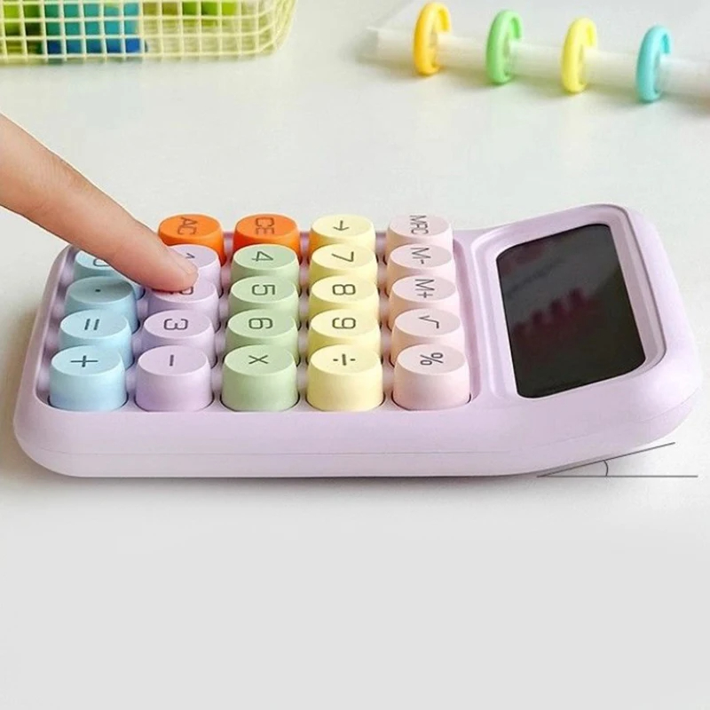 Keyboard calculator office 12 digit mechanical calculator cute candy ...