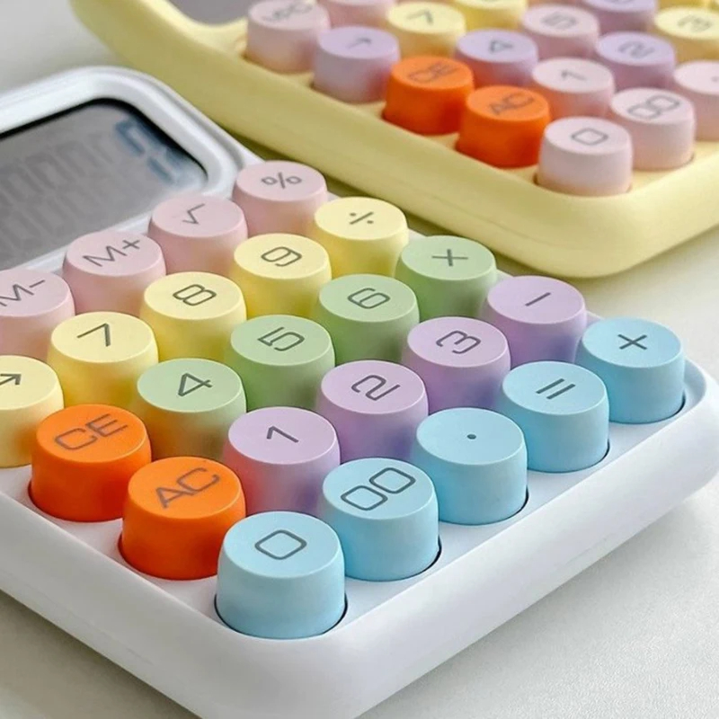 Keyboard calculator office 12 digit mechanical calculator cute candy ...