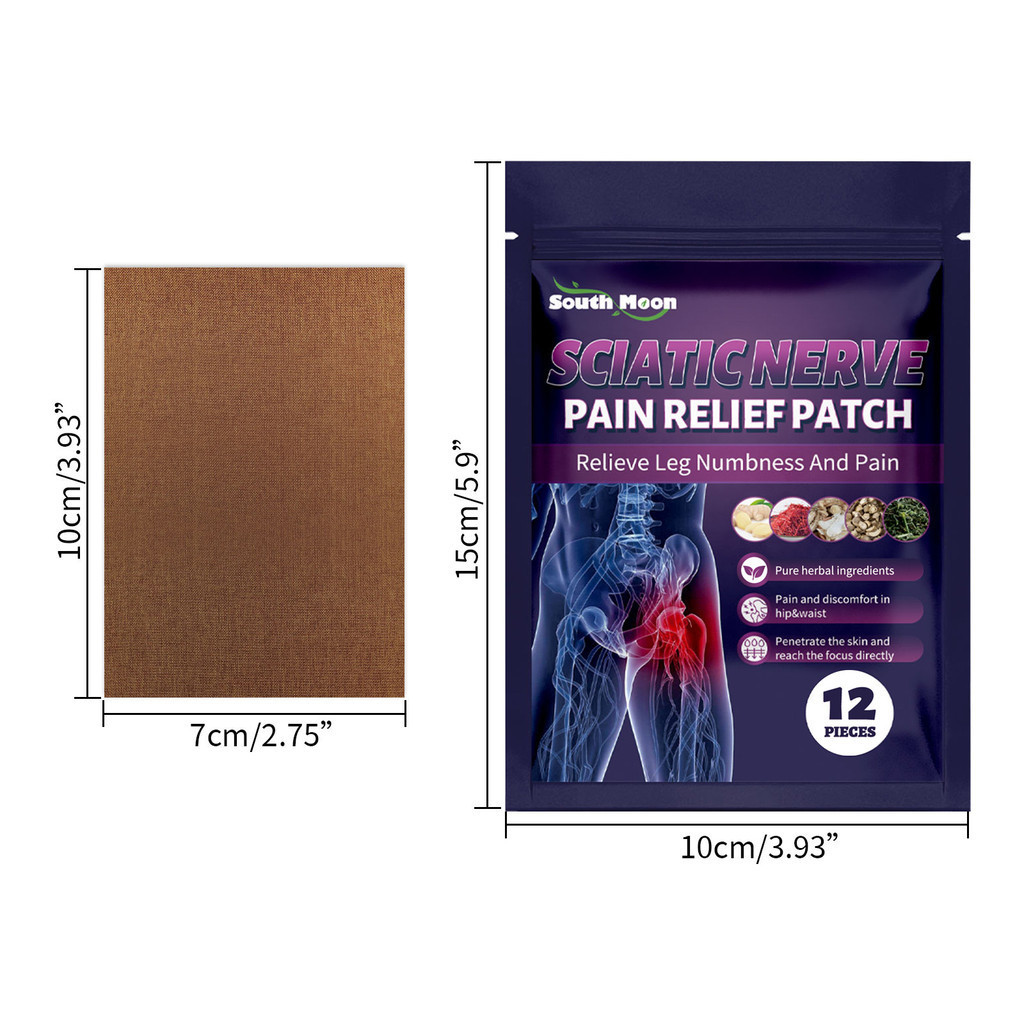 Sciatica Nerve Pain Relief Patch 12Pcs Heating Body Balm Meridians ...