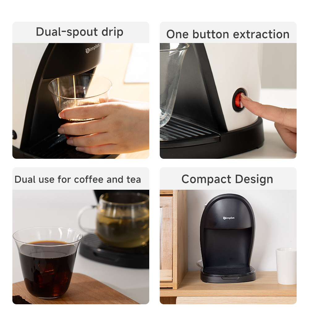 Simplus Drip Coffee Maker American Coffee Machine Dual Use for Coffee ...