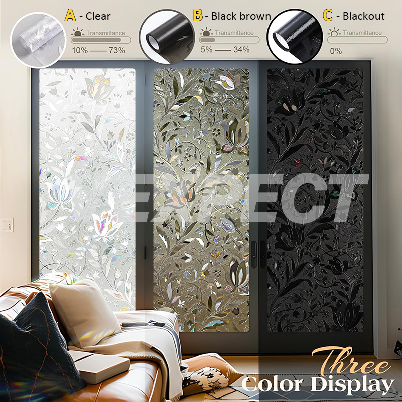 3d Window Sticker Film, Frosted Glass Sticker for Window Privacy, No ...
