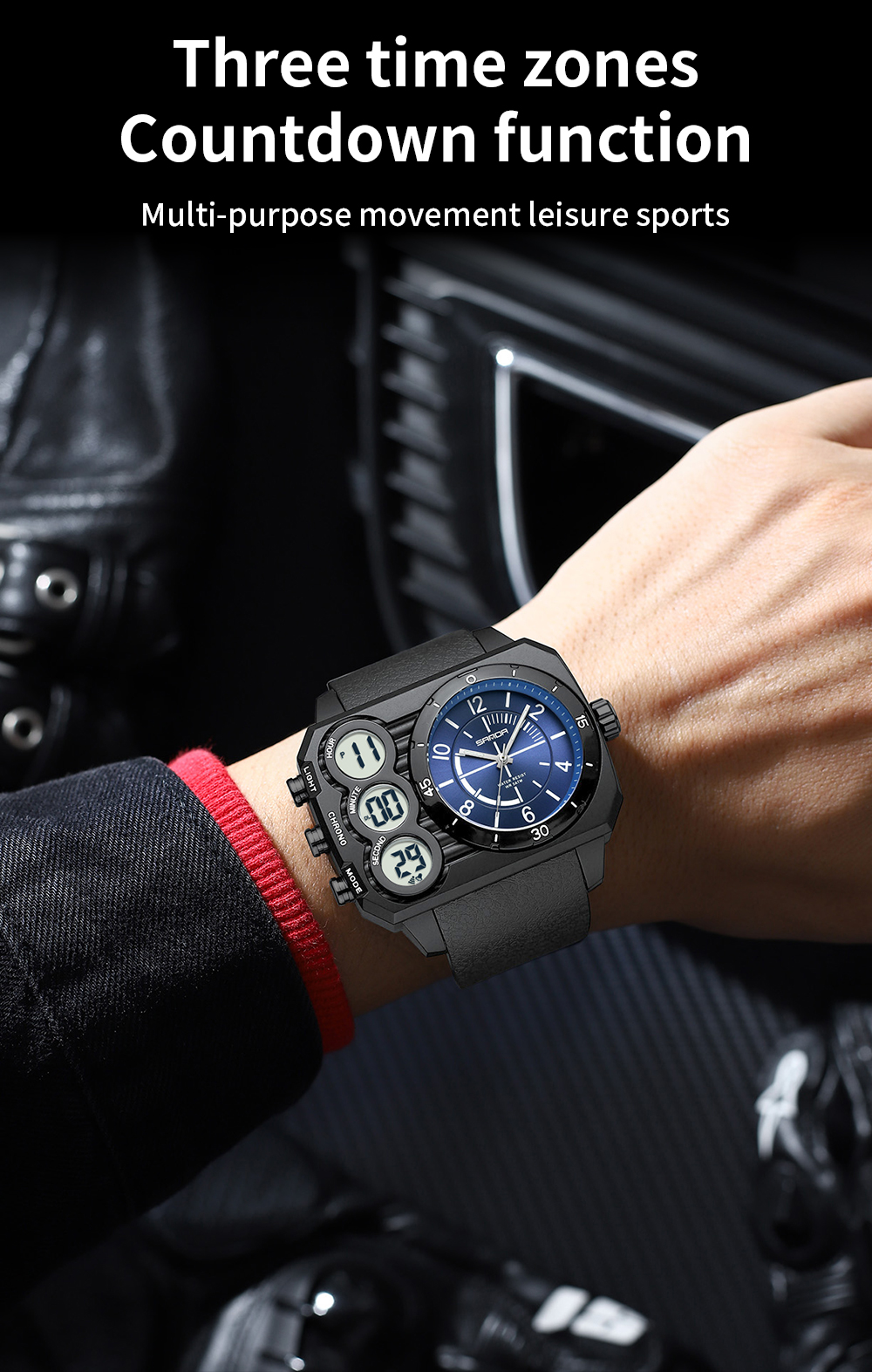 SANDA 6237 New Sports Watch For Male Students With Nightlight ...