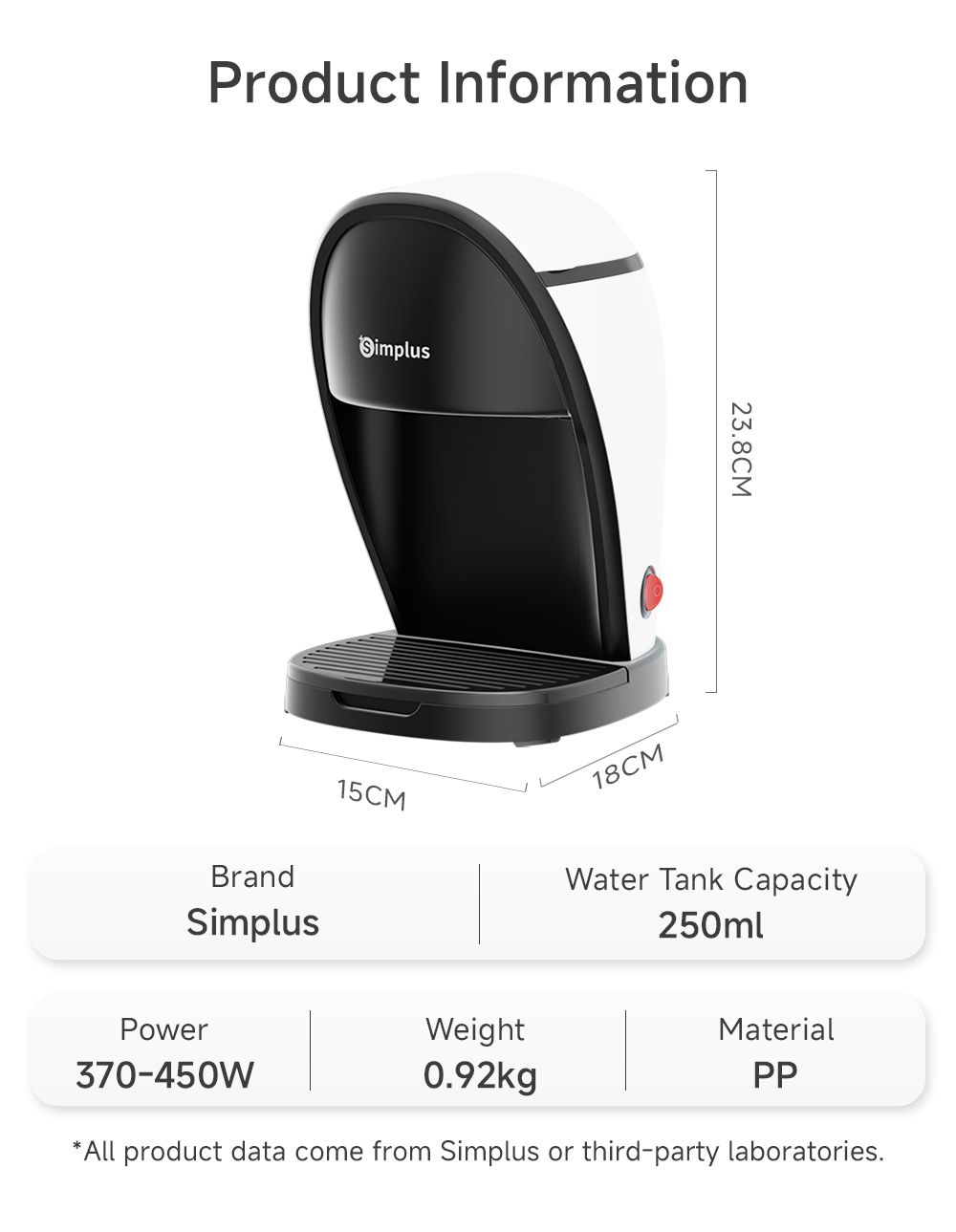 Simplus Drip Coffee Maker American Coffee Machine Dual Use for Coffee ...