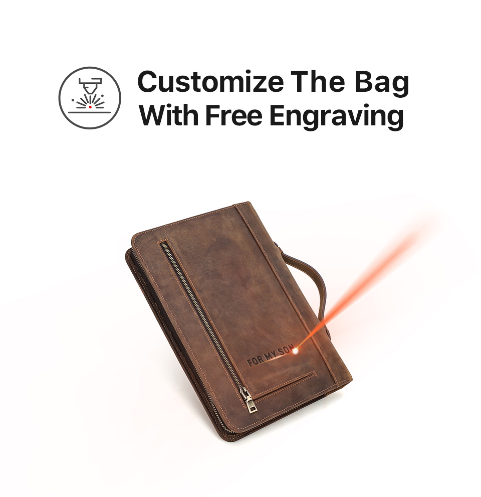 CONTACT'S FAMILY 100% Genuine Leather Book Cover Case Carrying Book Bag ...