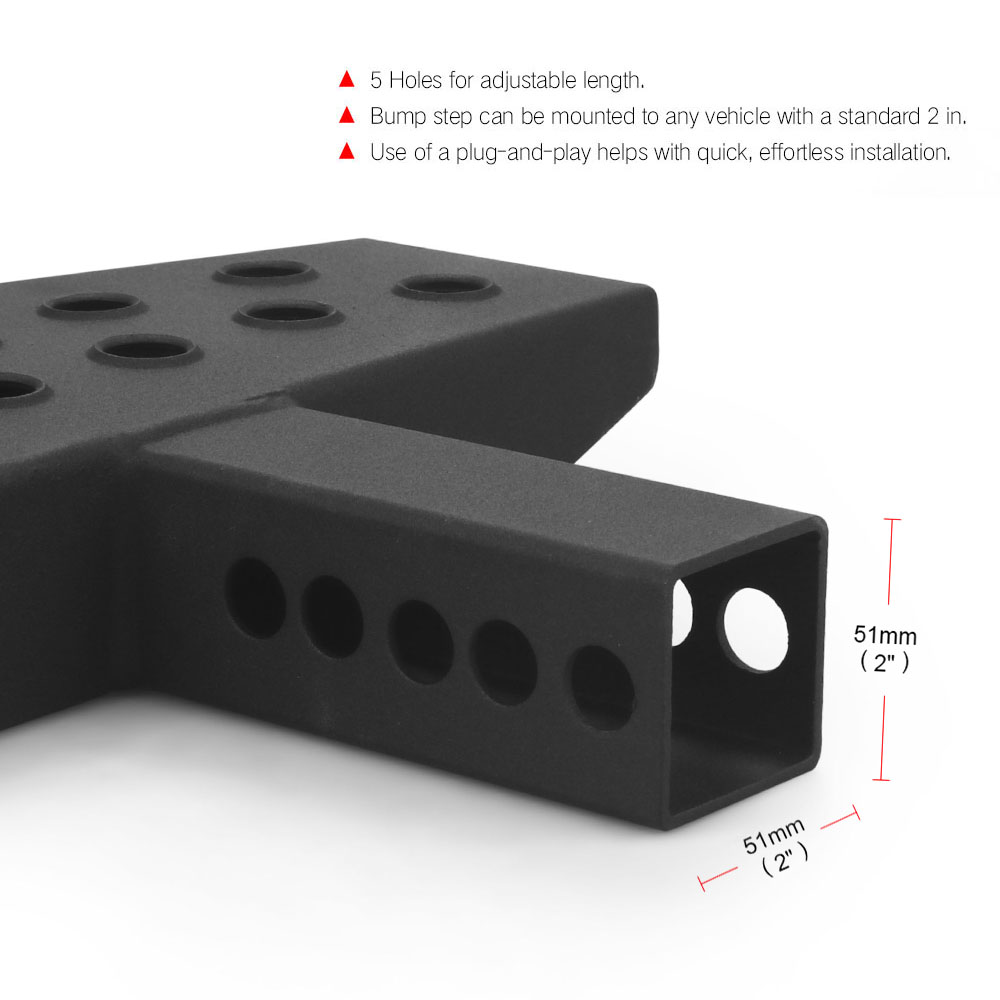 30cm Hitch Mount Bump Step Anti Slip USA Style For 2" Hitch Receiver ...