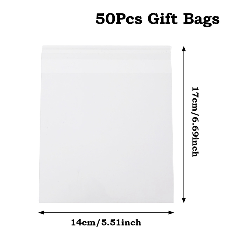 50/100pcs Slef Sealing Cellophane Candy Bag Clear Cookie Bag Self ...
