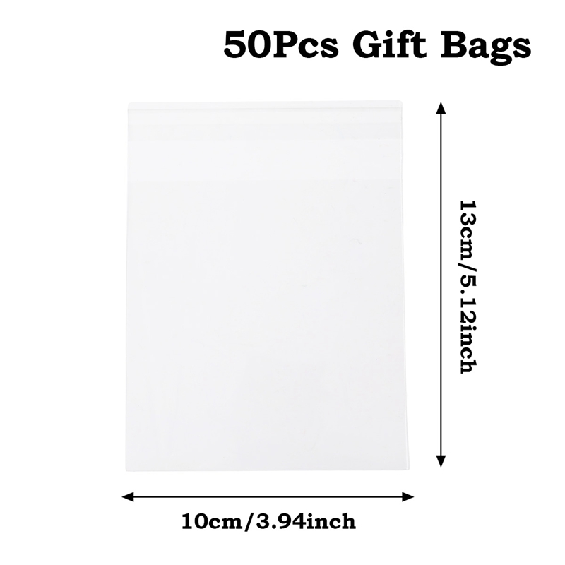 50/100pcs Slef Sealing Cellophane Candy Bag Clear Cookie Bag Self ...