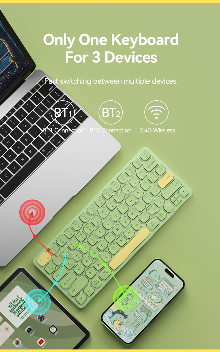 BOW portable 2.4G bluetooth wireless dual-mode keyboard HD286CL ...