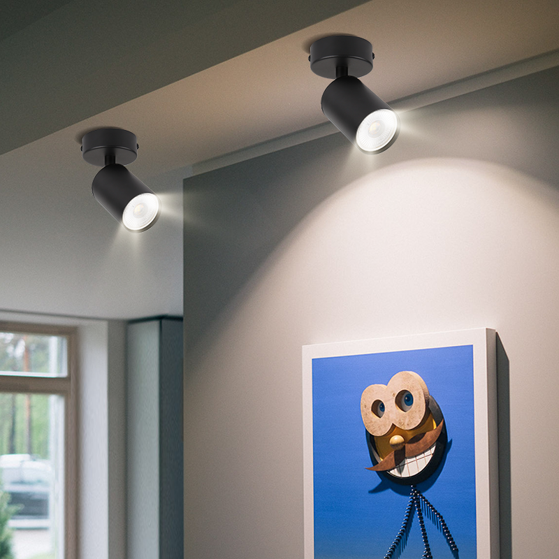 Led Pin Ceiling Light With Replacable GU10 Bulb Tricolor Downligh ...