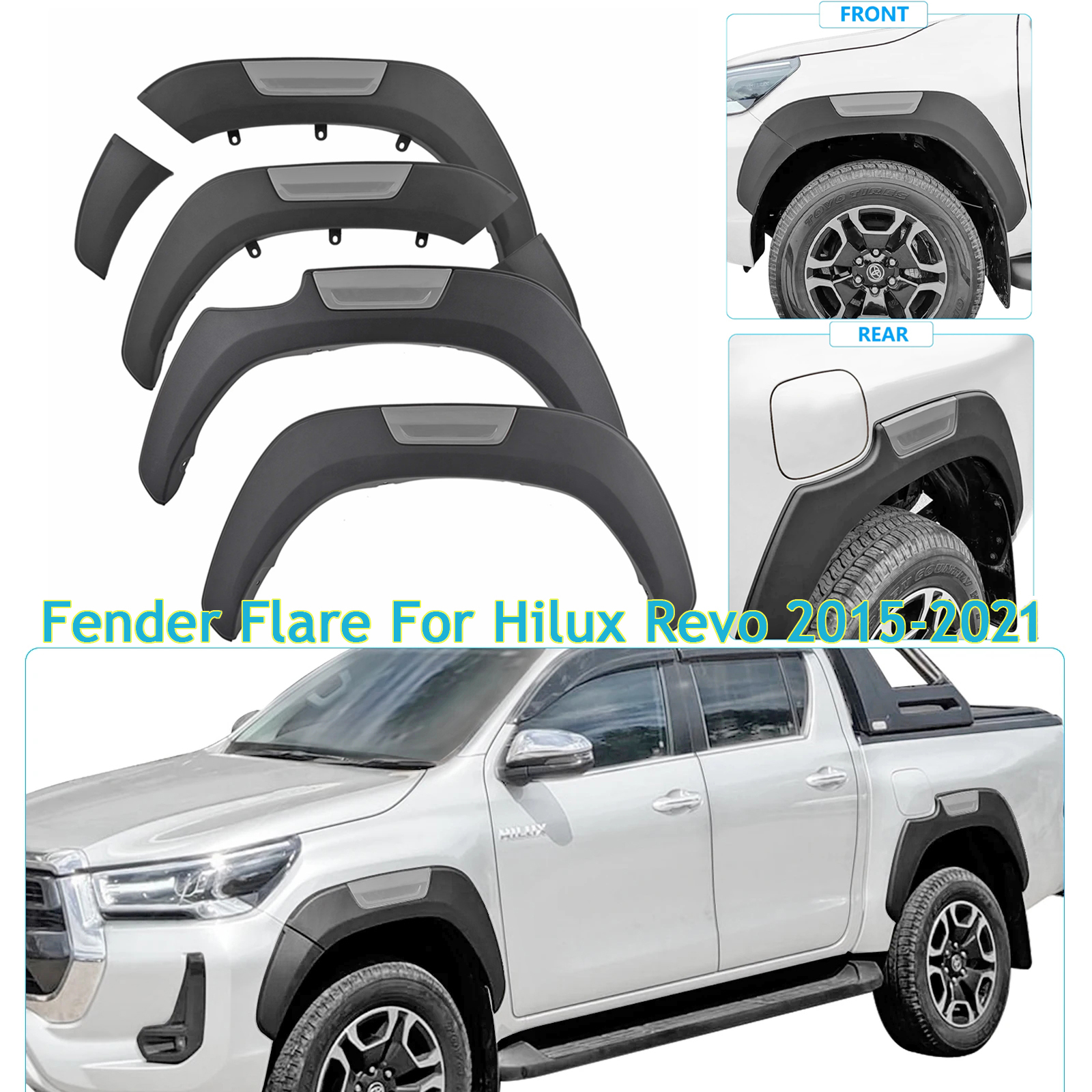 Revo Fender Flare Toyota Hilux Conquest Design Slim Fender Flare Matte ...