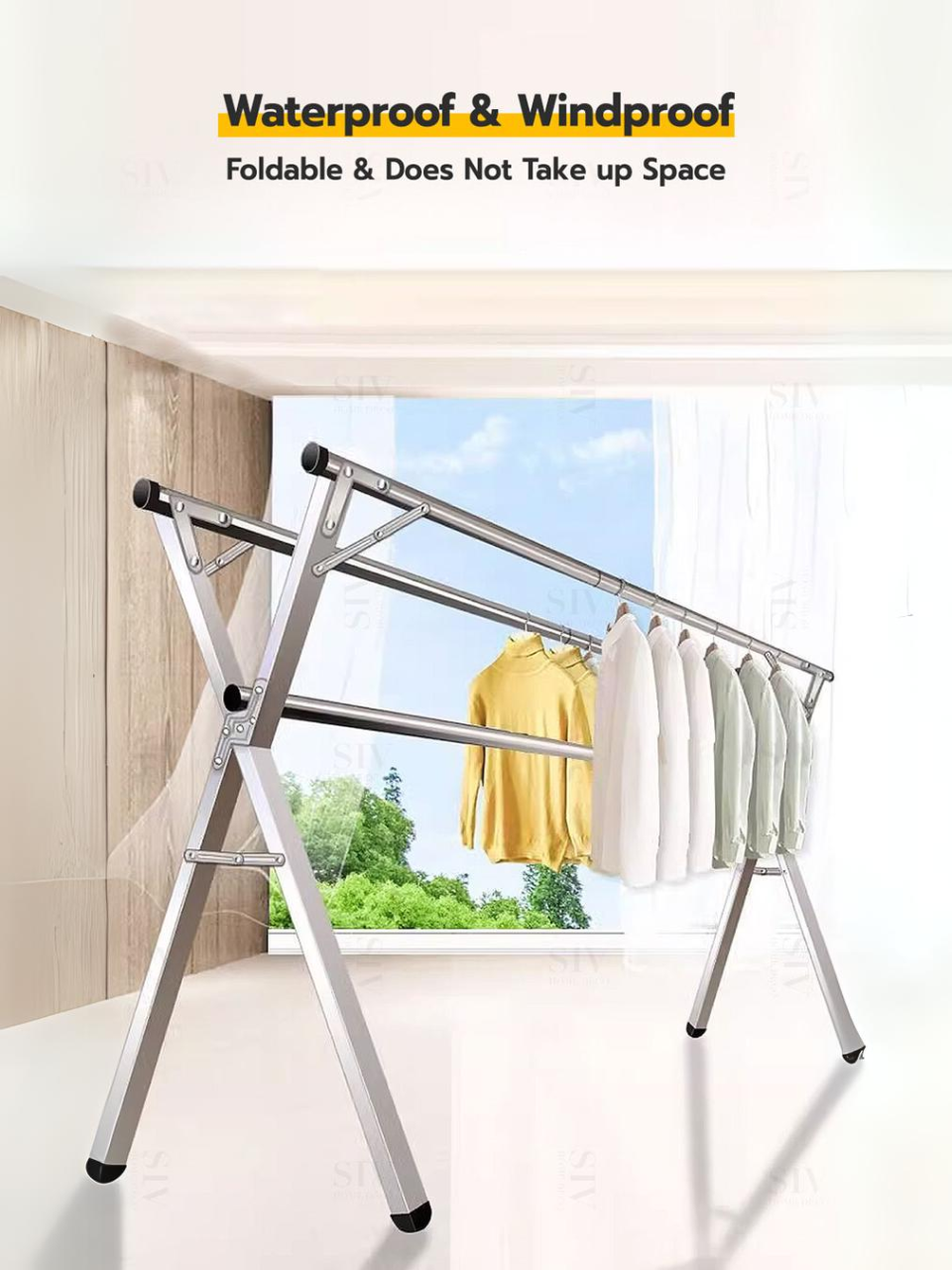 Murano 240cm Foldable Sampayan Indoor Outdoor Rack Stainless Steel ...