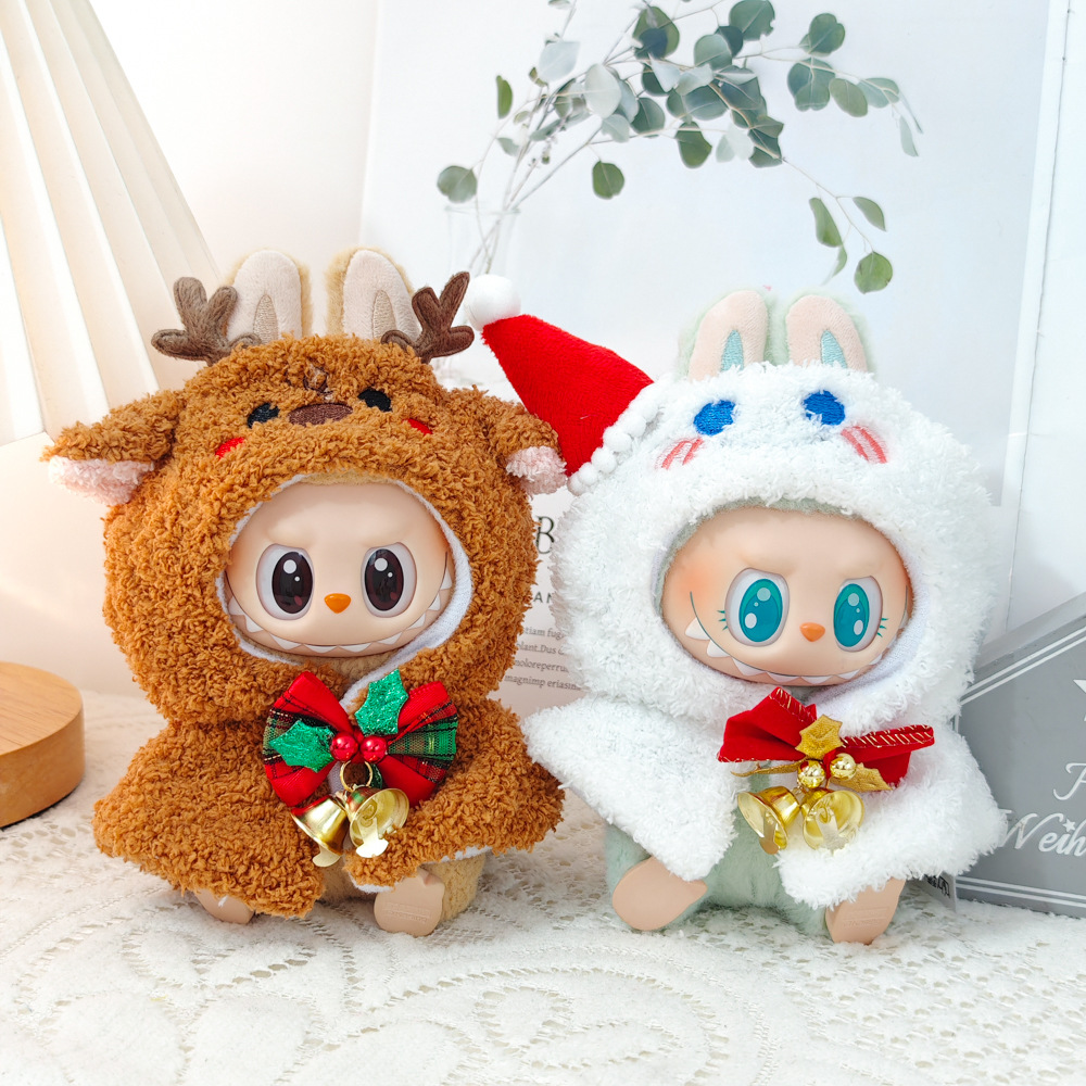 Christmas Outfits for Labubu v1/v2 Dolls: Snowman Suit, Fawn Costume ...