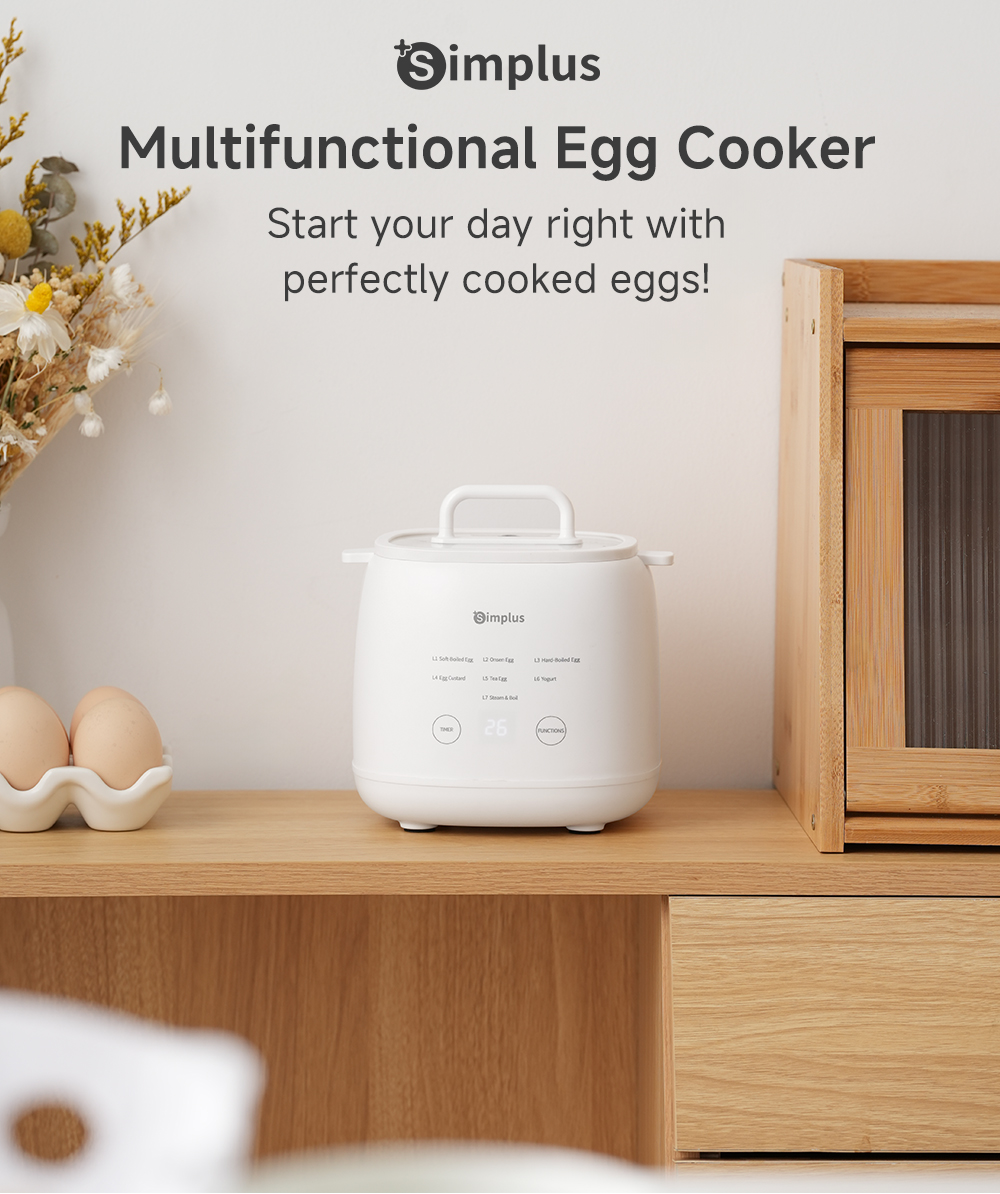Simplus Egg Boiler Multifunctional Cooker 7 Modes 24h Timer Touch ...