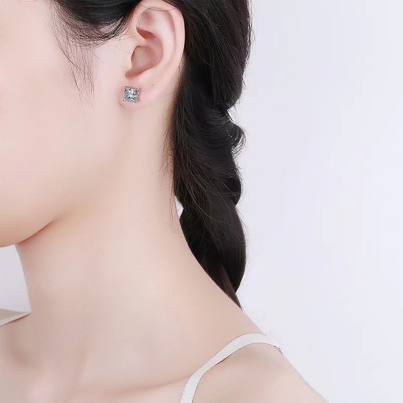 1 Pairs Crystal Strong Magnetic Ear Stud Clip Earrings for Men Women ...