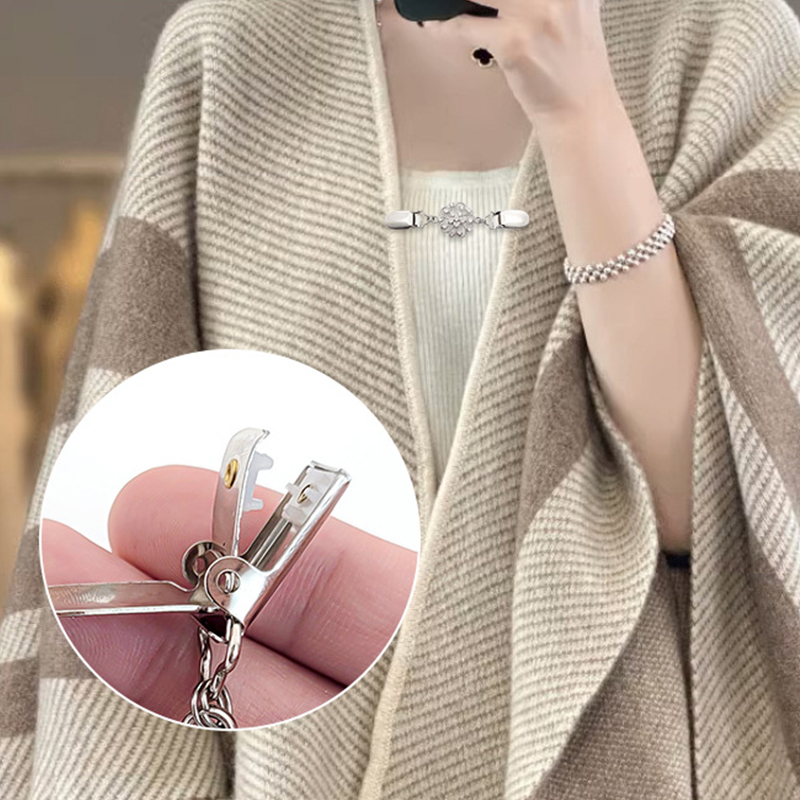 【YUNYUAN】 European and American Retro Shawl Clip Brooch Clip Duckbill ...