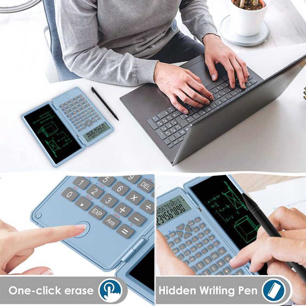 Calculator Scientifics 12-Digit LCD Display Foldable Student Calculator ...