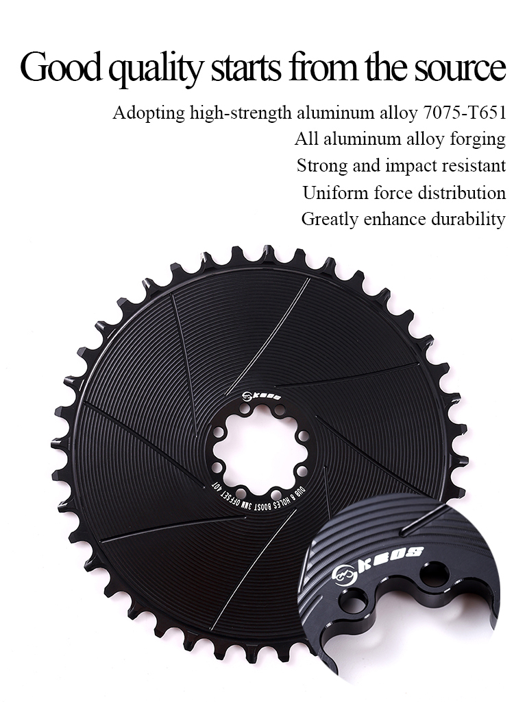KEOS 3mm Offset 8-bolt Road Bike Narrow Wide direct mount Chainring 36 ...