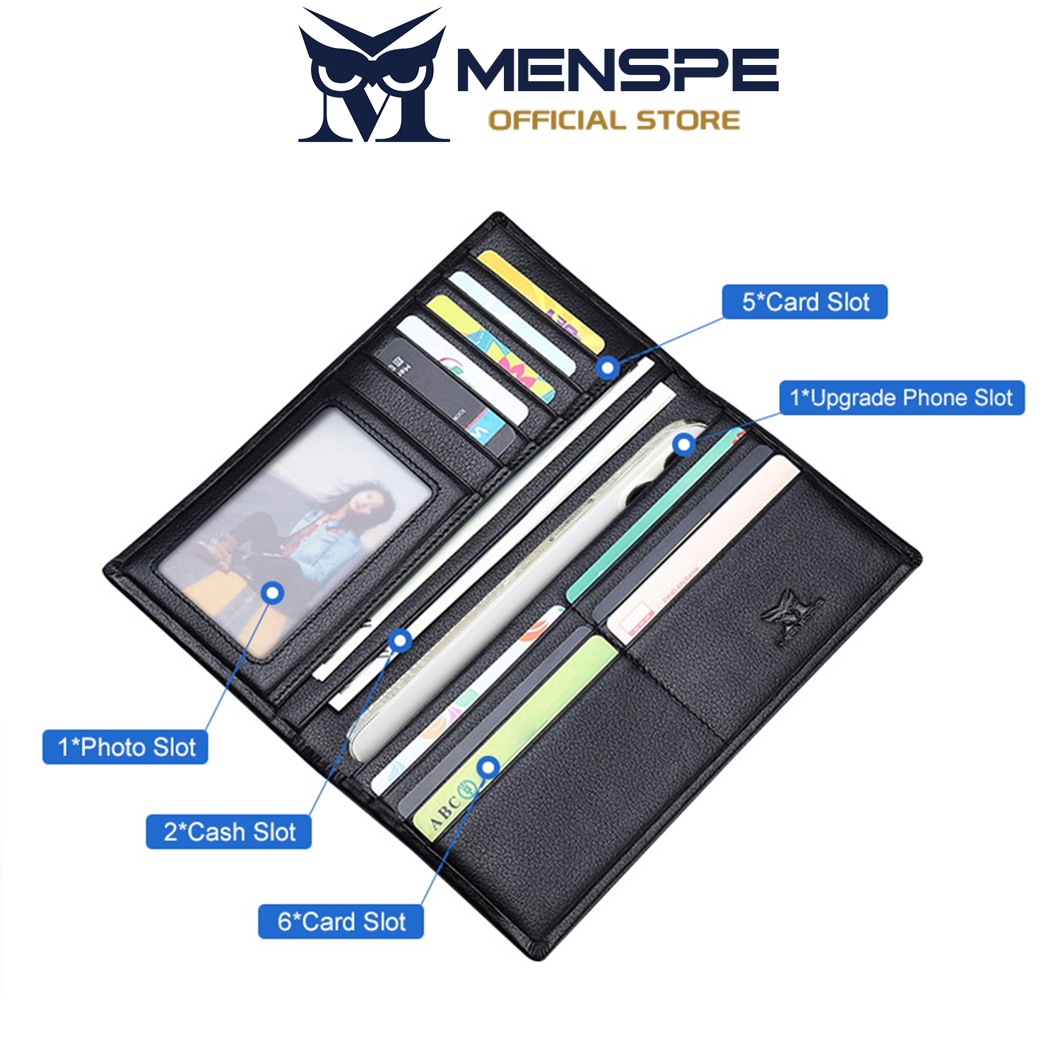 MENSPE Man Wallet PU Leather Short Zipper Wallet Bifold Wallet Coin ...