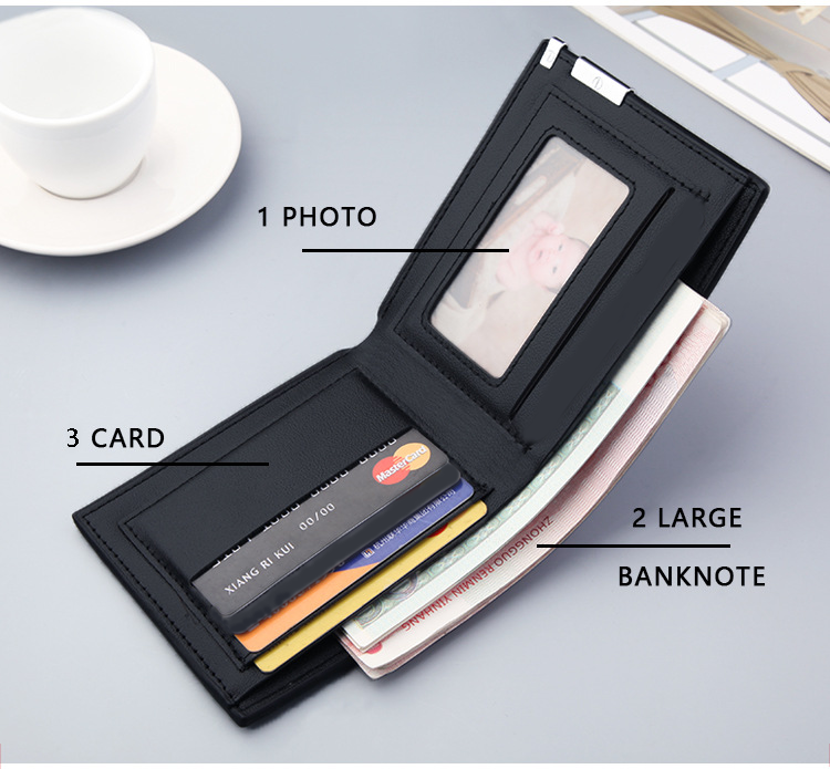 New Men Wallet Short Thin Trendy Wallet Youth Card Bag Wallet Korean ...