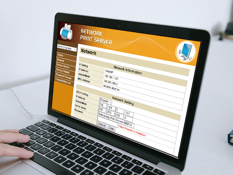 WAVLINK Wireless Print Server With LAN Wifi Printer Sharing Switch for ...