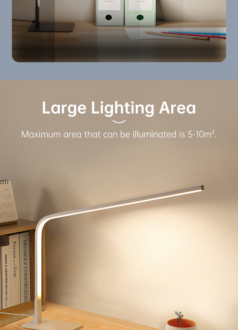 Thunlit Desk Study Lamp LED Dimmable Eye Protection 12W White & Black ...