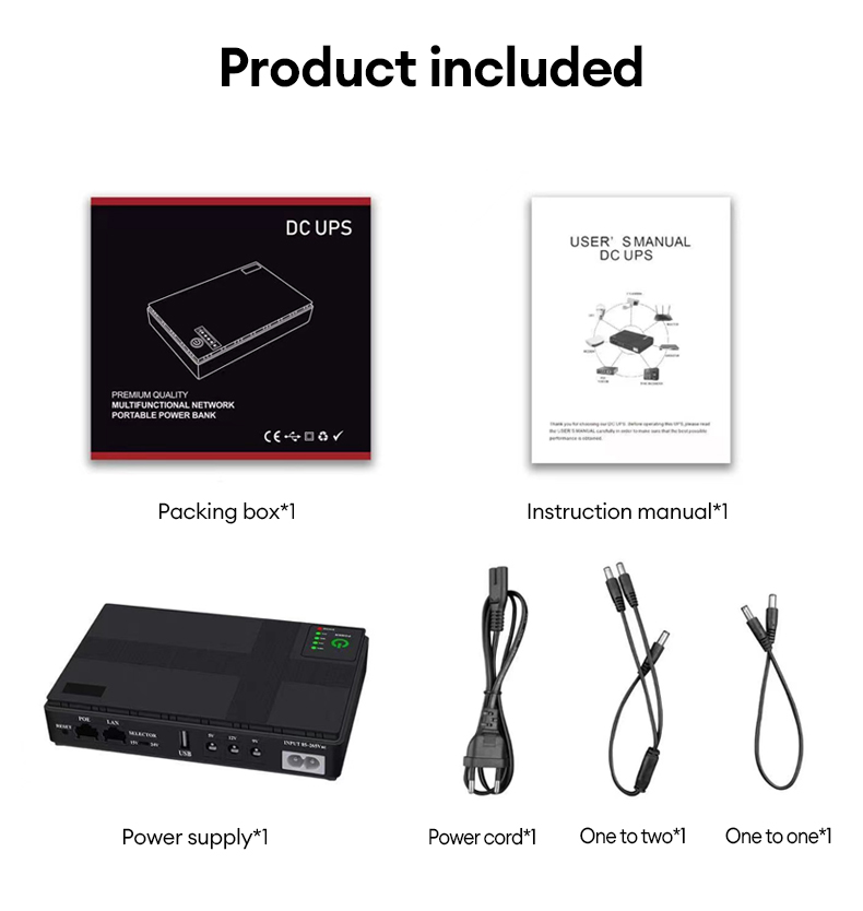 V380 PRO 36W 10400mAh Mini UPS Uninterrupted for CCTV Camera Wifi ...